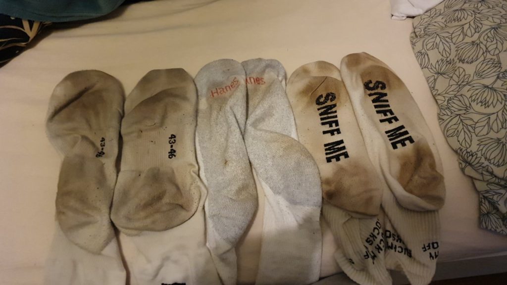 Piles of filthy socks – TiedFeetGuy